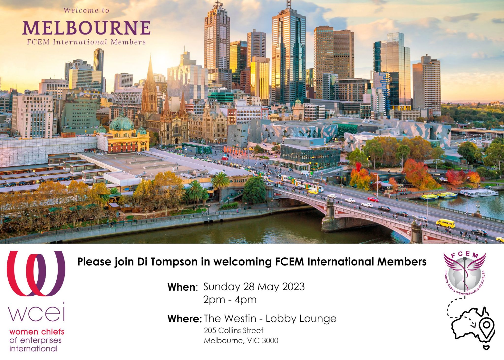 Welcome FCEM Members to Melbourne (VIC280523) - Women Chiefs of ...