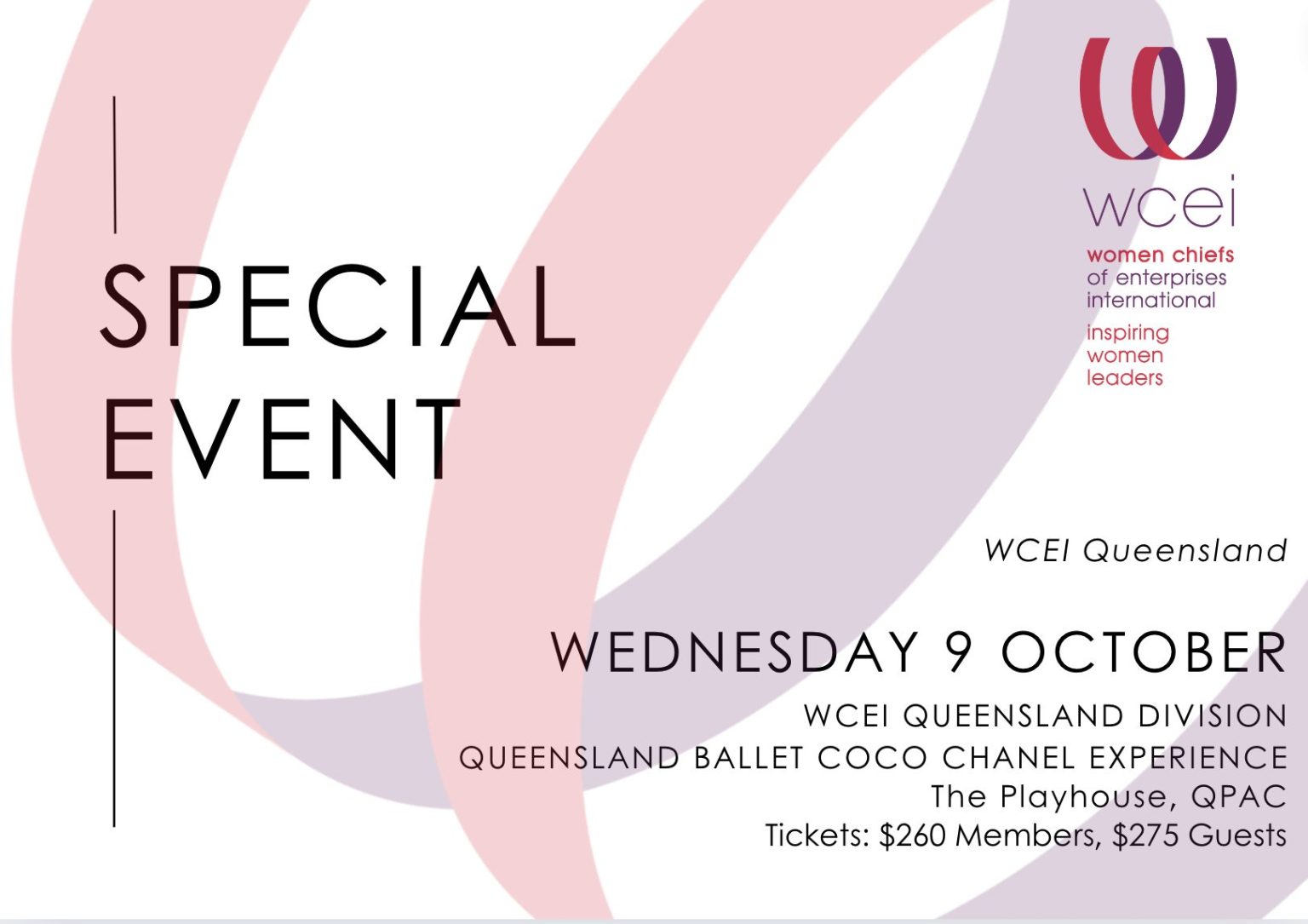 WCEI Queensland - Queensland Ballet Coco Chanel Experience (SOLD OUT ...