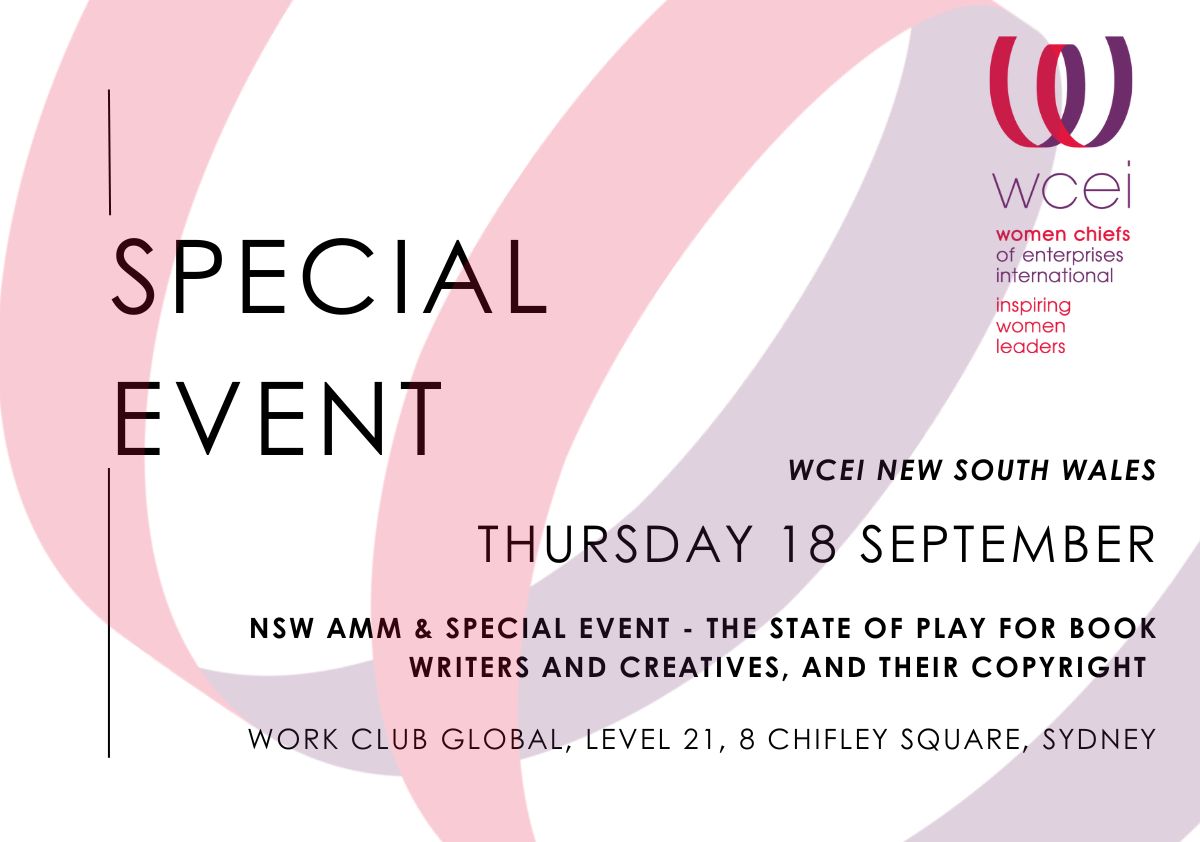 WCEI New South Wales Annual Members Meeting 2025 & Special Event ...